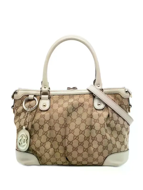 Gucci Gg Canvas Sukey Satchel - Neutrals