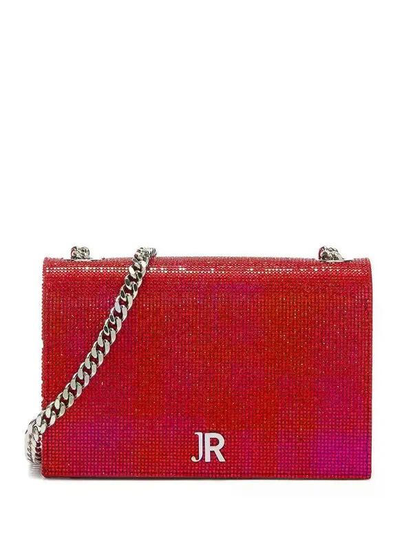 John Richmond Chain Embellished Shoulder Bag - Red