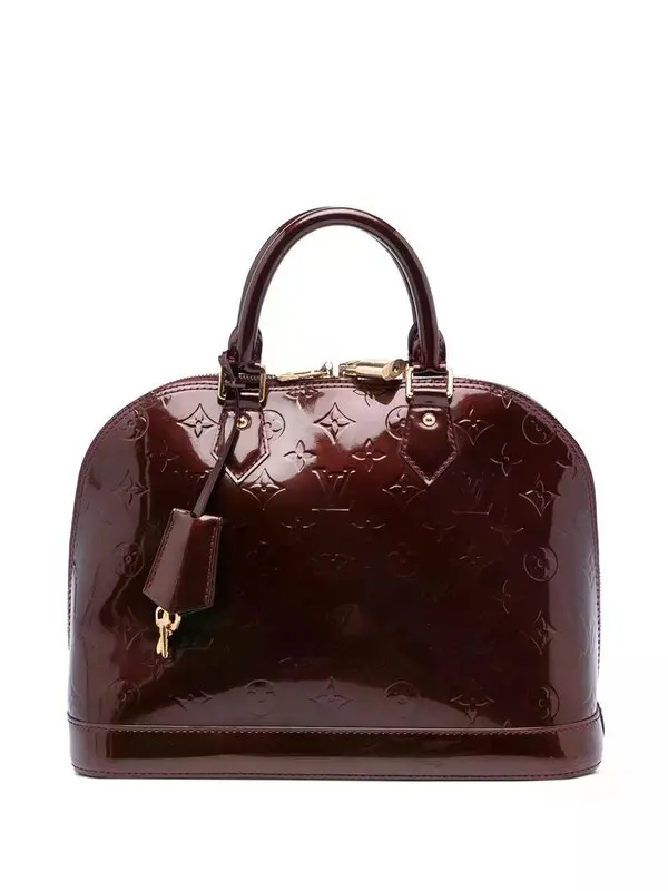 LOUIS VUITTON Monogram Vernis Alma Pm Handbag - Red
