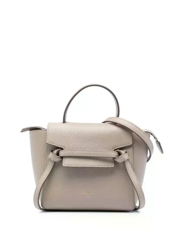 Celine 2015-2025 Pico Grained Calfskin Belt Bag Satchel - Neutrals