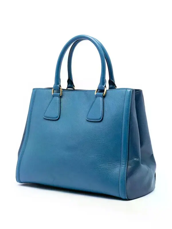 Prada Saffiano Lux Galleria Satchel - Blue