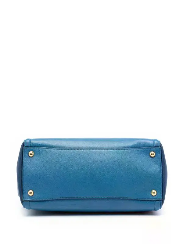 Prada Saffiano Lux Galleria Satchel - Blue