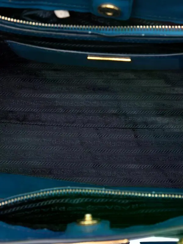 Prada Saffiano Lux Galleria Satchel - Blue