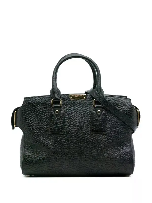 Burberry Clifton Satchel Medium Grained Leather - Black