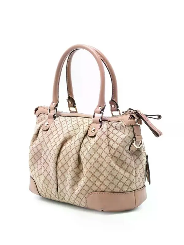 Gucci Diamante Canvas Sukey Satchel - Neutrals