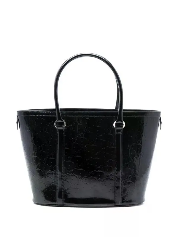 Dior 2008 Diorissimo Trotter Patent Tote Bag - Black