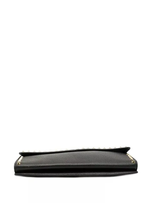 Valentino Garavani Grained Calfskin Rockstud Wristlet Clutch Bag