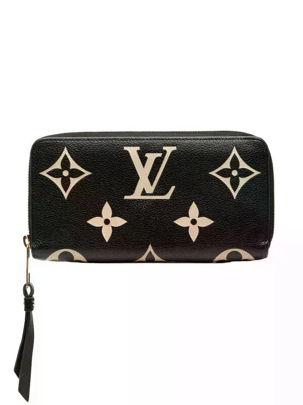 LOUIS VUITTON 2021-2026 Monogram Empreinte Giant Bicolor Zippy Wallet Long Wallets - Black