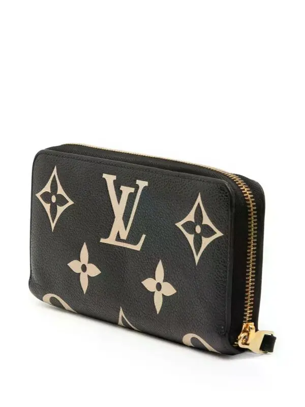 LOUIS VUITTON 2021-2026 Monogram Empreinte Giant Bicolor Zippy Wallet Long Wallets - Black