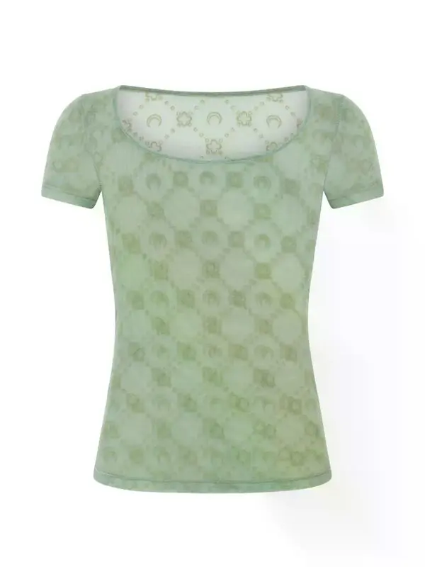 MARINE SERRE Moonogram Round-neck T-shirt - Green