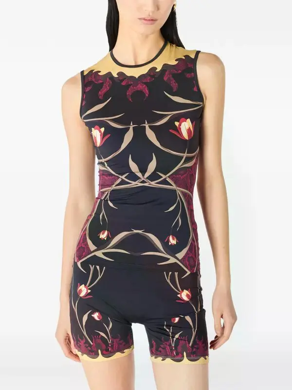 MARINE SERRE Printed Sleeveless Top