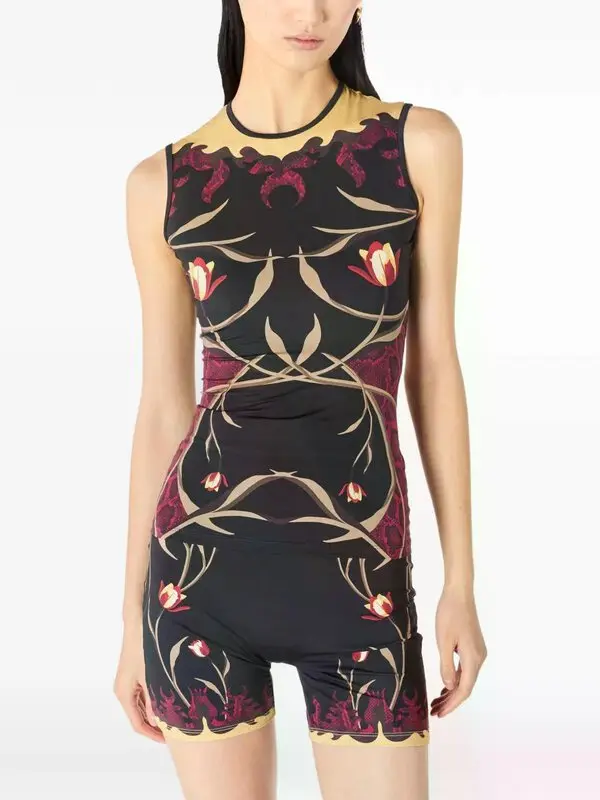 MARINE SERRE Printed Sleeveless Top