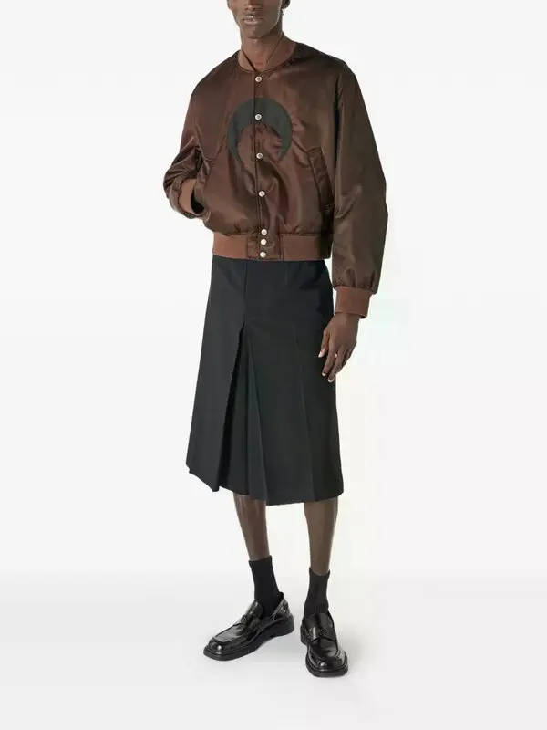 MARINE SERRE Moon-print Buttoned Bomber Jacket