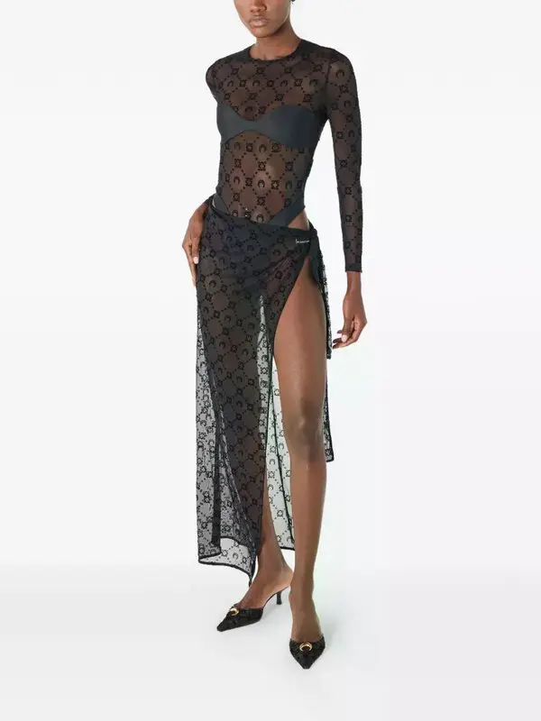 MARINE SERRE Moonogram Cover-up - Black