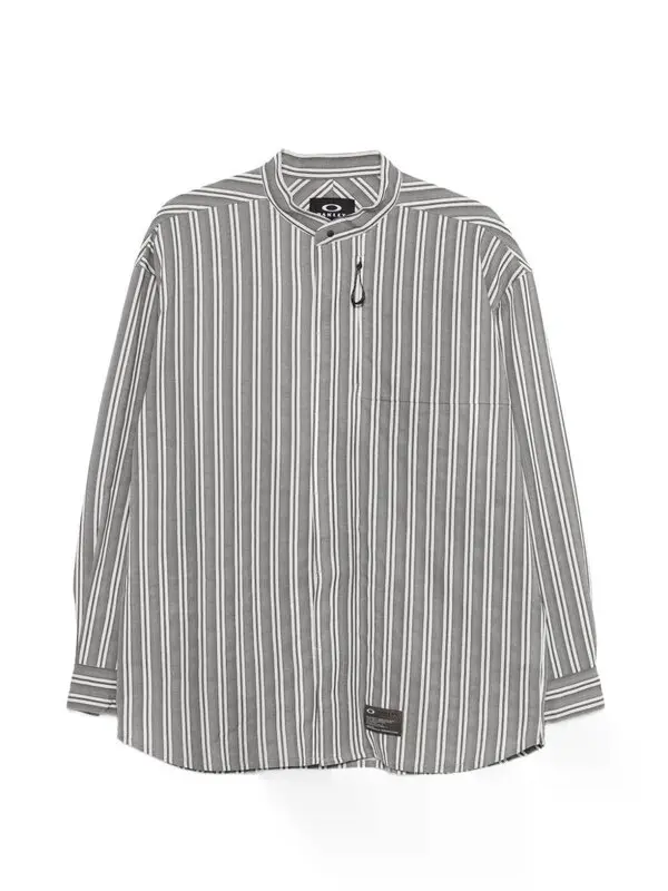 Oakley Striped Band-collar Shirt - Grey