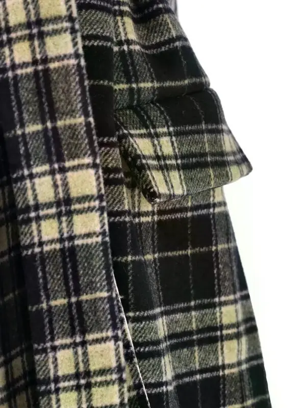 DURAN LANTINK Plaid Snakeskin Overcoat