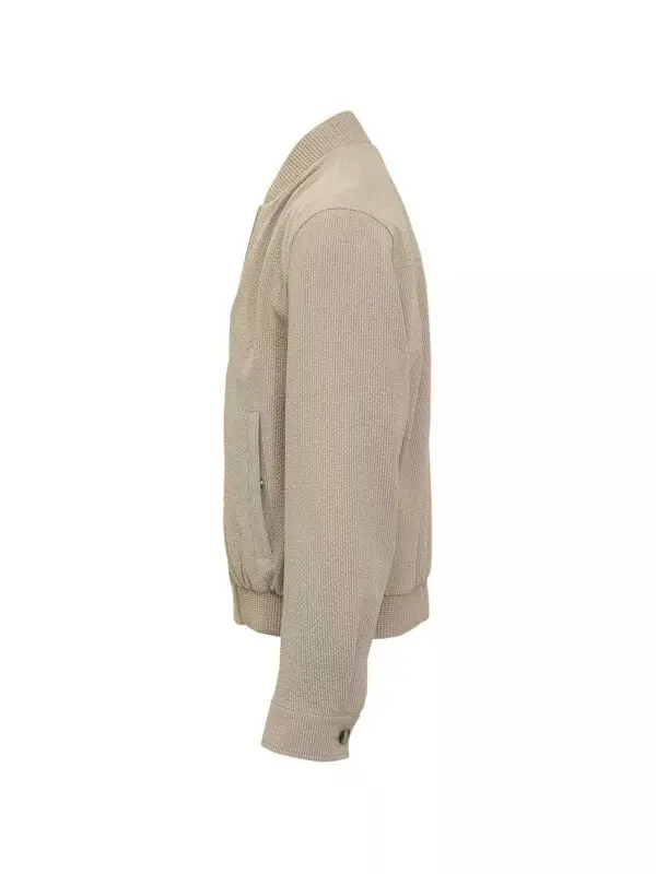 BOSS Zip-up Bomber Jacket - Neutrals