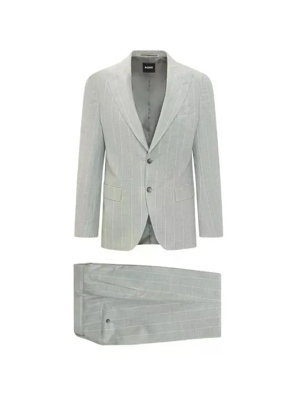 BOSS Striped-pattern Suit - Grey
