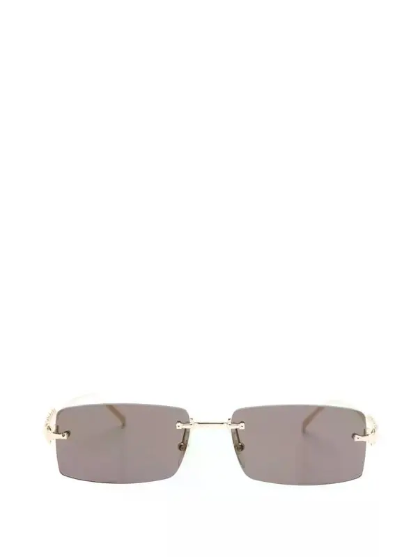 CARTIER Studded Rectangle Sunglasses - Gold