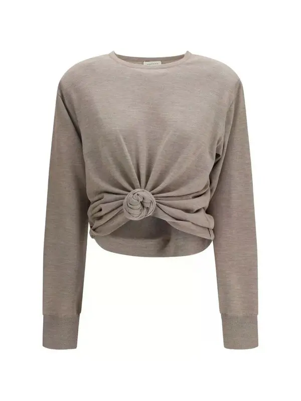 Magda Butrym Knot-detail Sweater - Neutrals