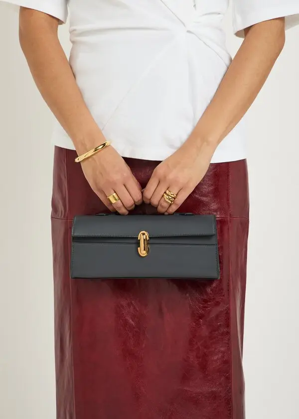Savette Symmetry Slim Leather Pochette