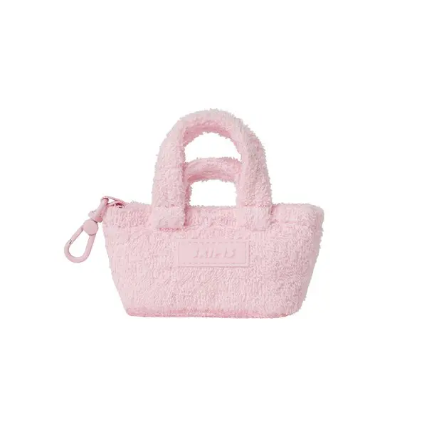 SKIMS Terry Micro Tote Keychain - Peony