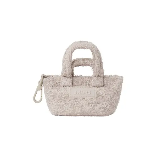 SKIMS Terry Micro Tote Keychain - Stone