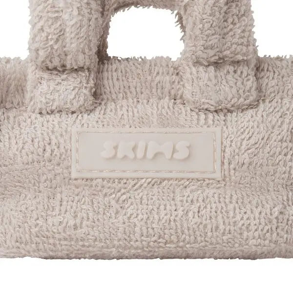 SKIMS Terry Micro Tote Keychain - Stone