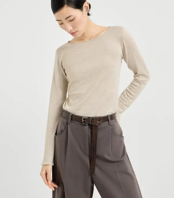Brunello Cucinelli Cashmere-silk Blend Sweater - Beige