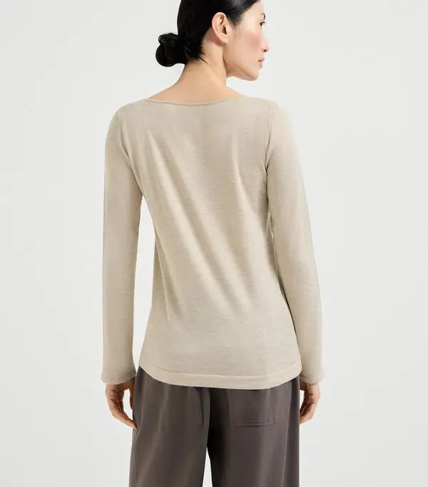 Brunello Cucinelli Cashmere-silk Blend Sweater - Beige
