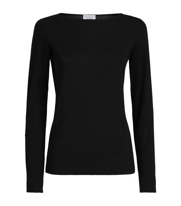 Brunello Cucinelli Cashmere-silk Blend Sweater - Black