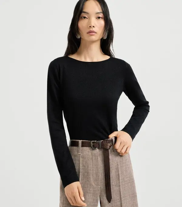Brunello Cucinelli Cashmere-silk Blend Sweater - Black