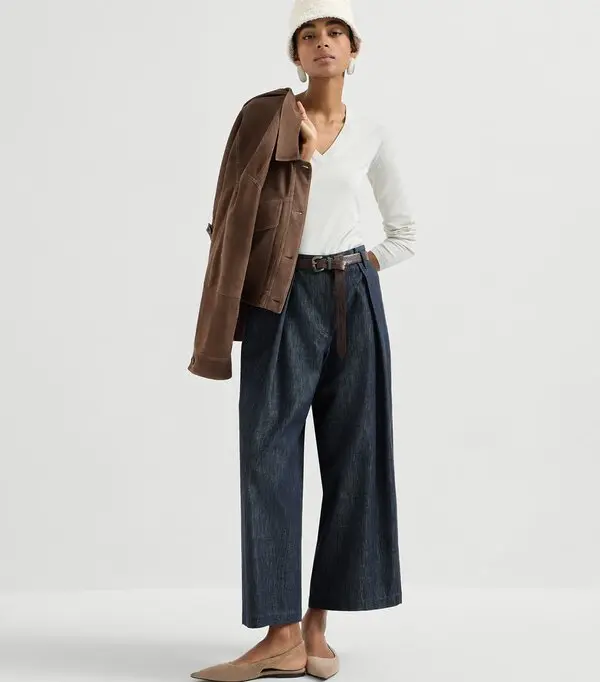 Brunello Cucinelli Cashmere-silk-blend V-neck Sweater - White