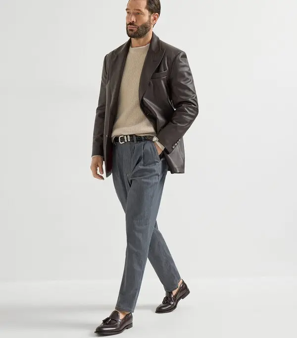 Brunello Cucinelli Cashmere Ribbed Sweater - Beige