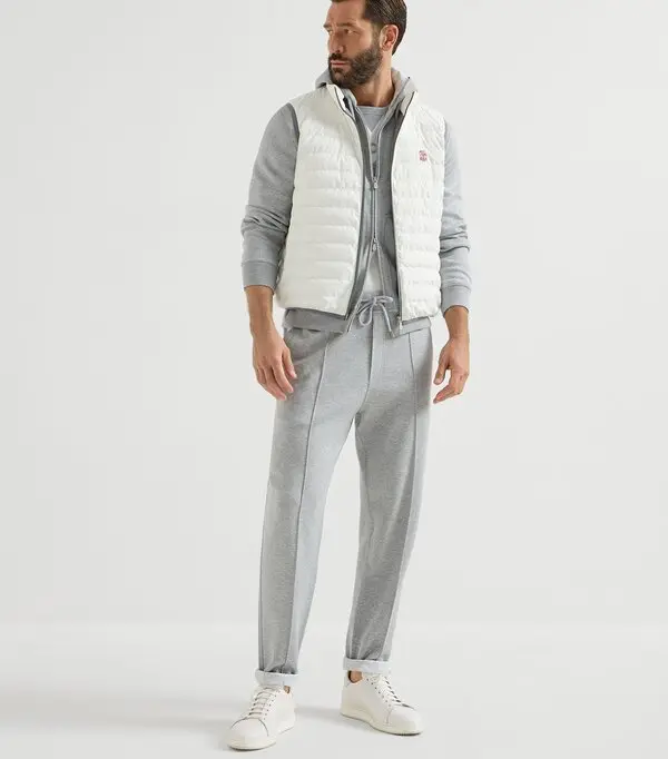 Brunello Cucinelli Cotton-blend French Terry Sweatpants - Grey