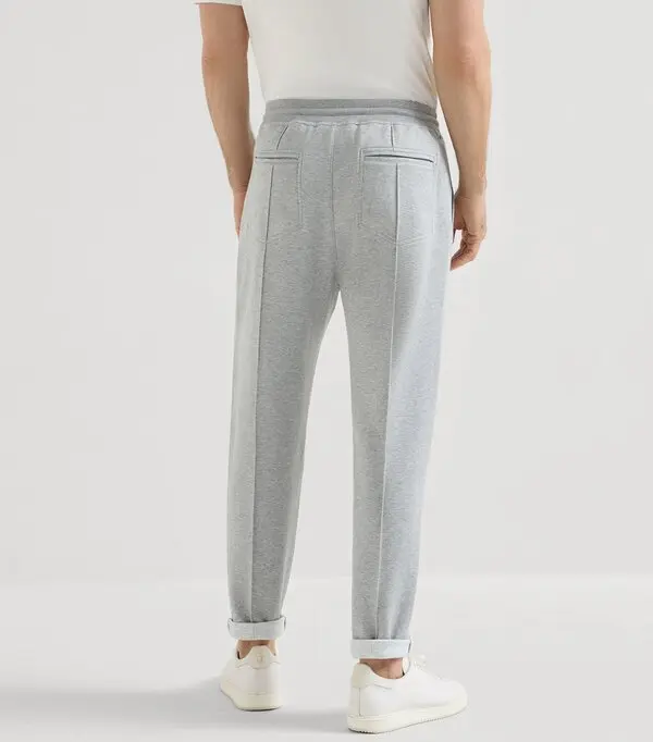 Brunello Cucinelli Cotton-blend French Terry Sweatpants - Grey