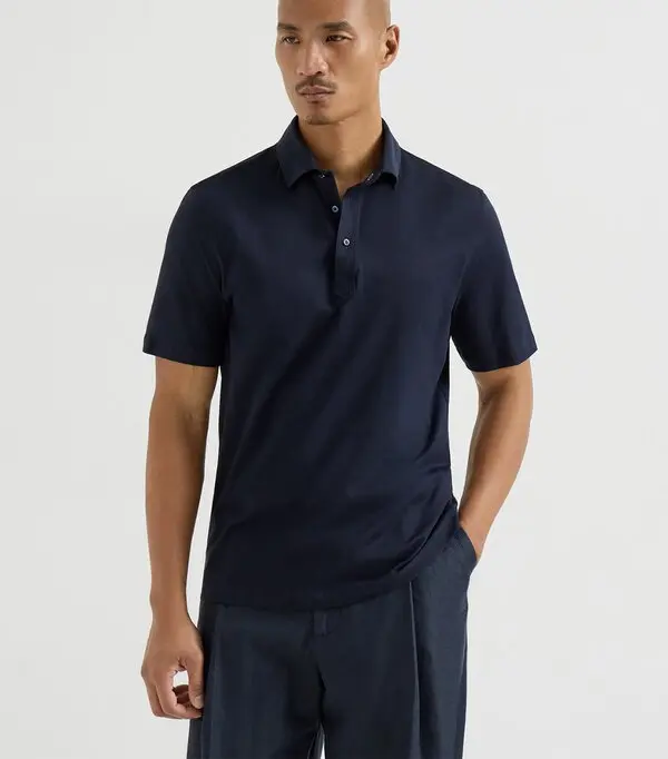 Brunello Cucinelli Cotton Jersey Polo Shirt