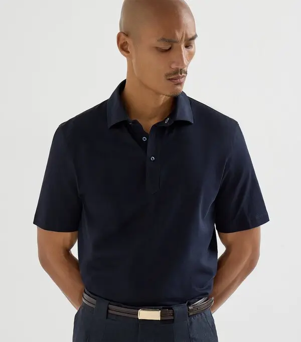Brunello Cucinelli Cotton Jersey Polo Shirt