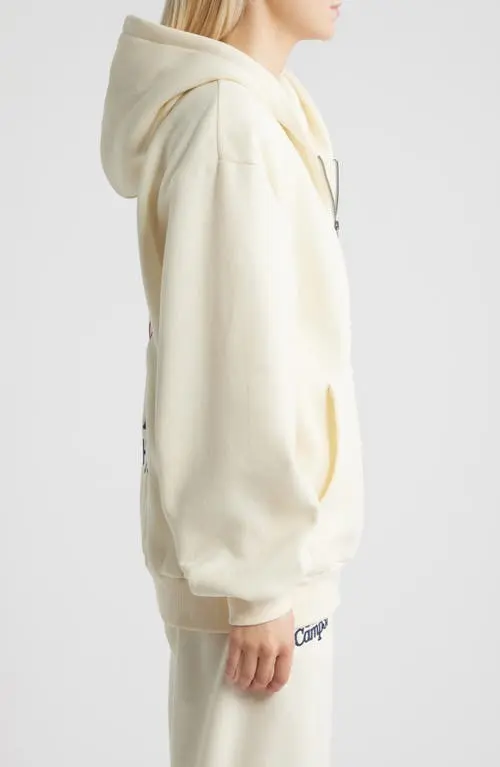 HAPPY CAMP3R Zip-up Hoodie - Cream