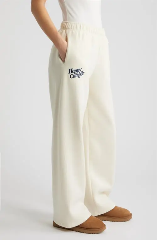 HAPPY CAMP3R Embroidered Graphic Fleece Sweatpants