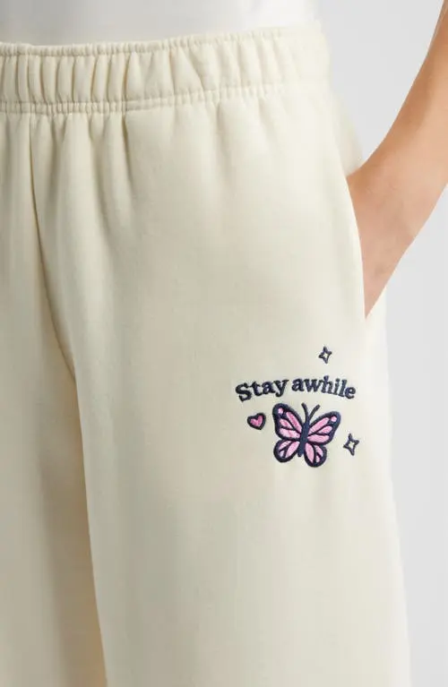 HAPPY CAMP3R Embroidered Graphic Fleece Sweatpants