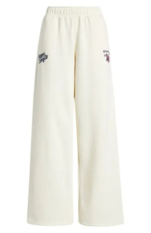 HAPPY CAMP3R Embroidered Graphic Fleece Sweatpants
