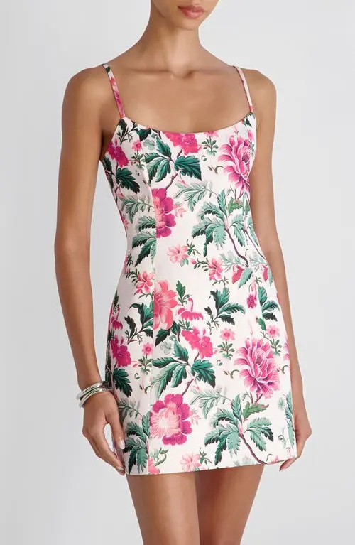 French Connection Christa Floral Satin Minidress