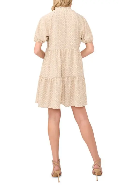 CECE DUPRAZ Geometric Print Babydoll Dress - Birch