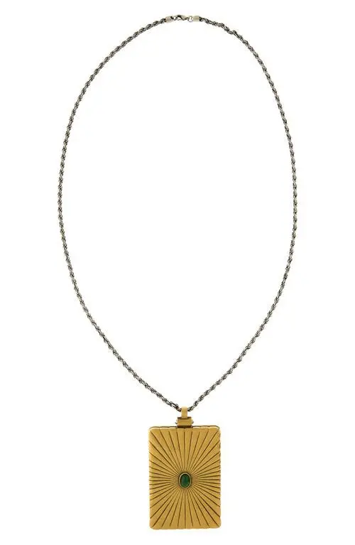 Versace Circe Locket Pendant Necklace - Gold 82-palladium Green