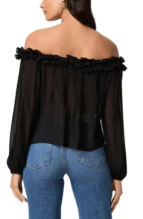 Paige Off-the-shoulder Silk Top
