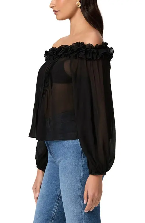 Paige Off-the-shoulder Silk Top