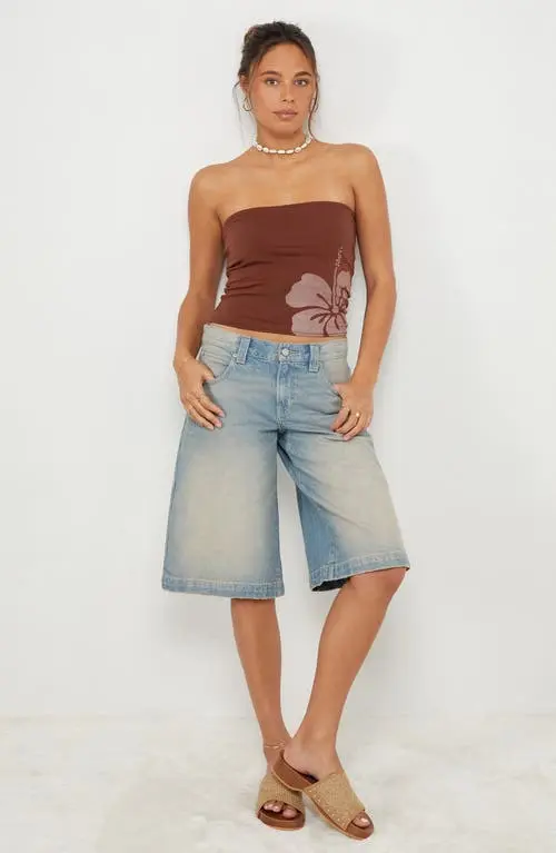 PACSUN Hibiscus Tube Top