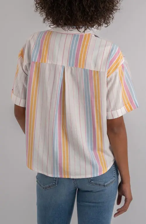 Kut From The Kloth Brianna Stripe Boxy Button-up Shirt