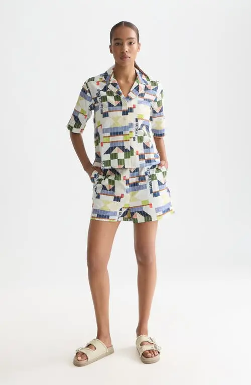 Scotch & Soda Embroidered Cotton Button-up Shirt